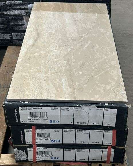 (CW) MSI ONYX SAND 12"x24" Matte Porcelain Tile - Kraft Auction Service ...