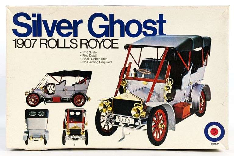 1/16 Scale Entex Silver Ghost 1907 Rolls Royce Model Kit - Kraft ...
