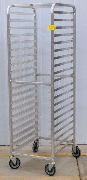 (D) Advance Tabco 20-Pan End Load Aluminum Bakery Rack - Kraft Auction ...