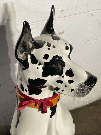 (M) Mid Century Italian Life Size Ceramic Dog Statue 41” tall - Kraft ...