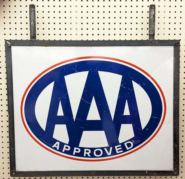 Vintage DST Triple A “ AAA” Approved Sign w/ Bracket - Kraft Auction ...