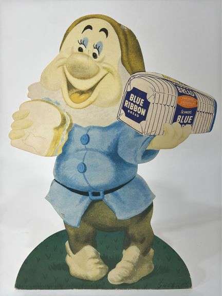 1950s Donald Duck Bread Disney Snow White Sign - Kraft Auction Service, LLC
