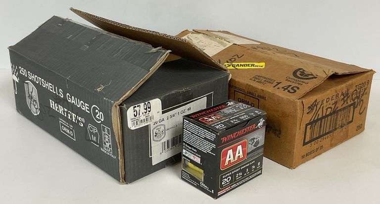 (K) 525 Rounds Reload 20 Gauge Shotgun Shells - Kraft Auction Service, LLC