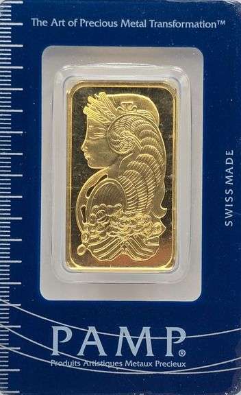 Swiss PAMP One Troy Ounce .9999 Fine Gold Bar In Original Packaging ...