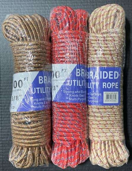 (KK) 100’ 3/8” Braided Utility Rope - Kraft Auction Service, LLC