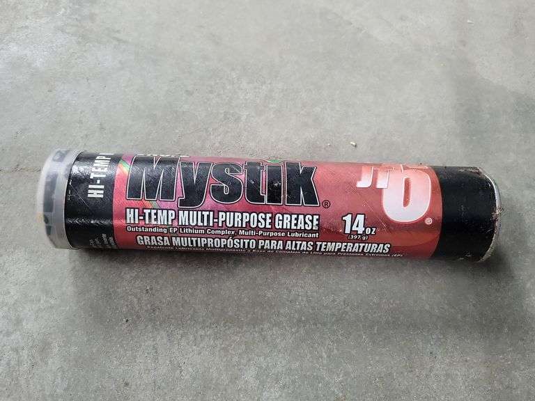 (G) Four Grease Guns With A Tube Of Mystik Hi-Temp Multi-Purpose Grease ...