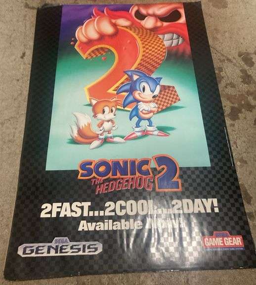 (J) Sonic 3 Sega genesis video game posters over 20 23x40 - Kraft ...