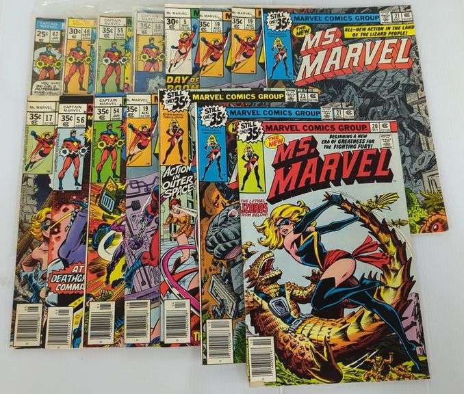 (D) Marvel Captain Marvel And Ms. Marvel Comic Books - Kraft Auction ...