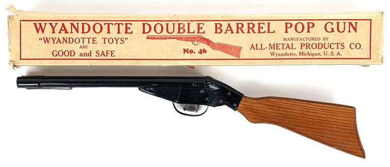 Wyandotte Double Barrel Pop Gun w/ Box - Kraft Auction Service, LLC