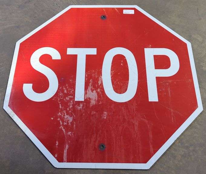 (I) Stop Sign. Metal. 30 x 30 inch. - Kraft Auction Service, LLC