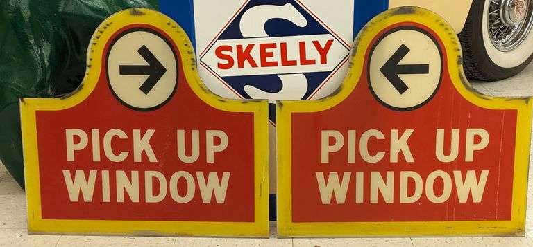 (2) Wendy’s Pick Up Window Drive-Through Signs - Kraft Auction Service, LLC