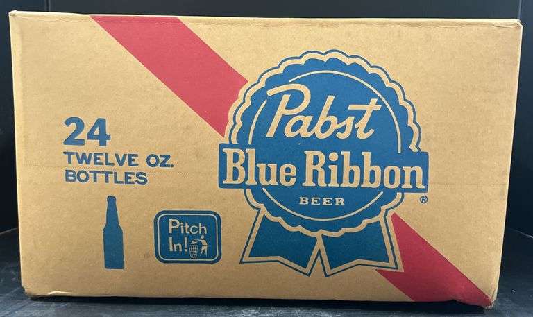 (AL) Vintage Cardboard Pabst Blue Ribbon Box, Empty. - Kraft Auction ...
