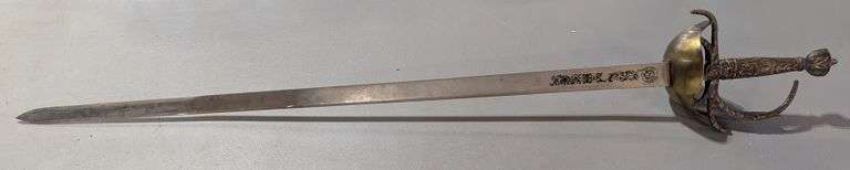 (D) Toledo Armas sword. Approx 41" blade 23" long. - Kraft Auction ...