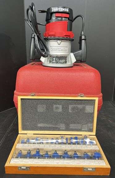 (G) Craftsman 1.5 HP Router And Handyman Handy ToughTest Router Bits ...