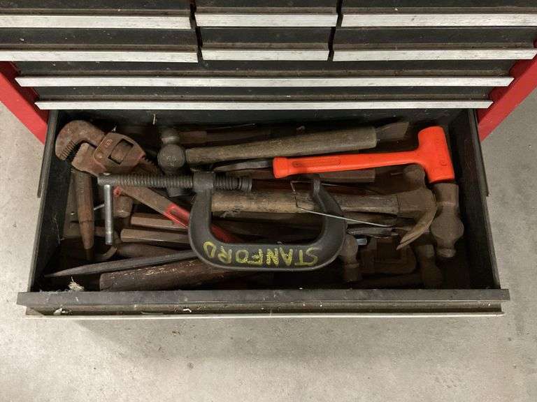 (K) Craftsman 12 Drawer Tool chest with Contents - Kraft Auction ...