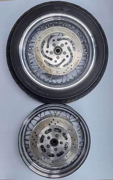(AJ) Harley-Davidson Motorcycle Rims And Tire - Kraft Auction Service, LLC