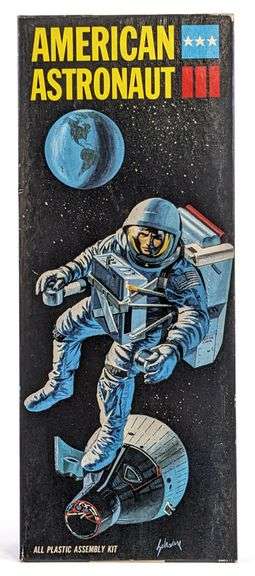 Vintage 1967 Aurora American Astronaut Model Kit - NIB - Kraft Auction ...