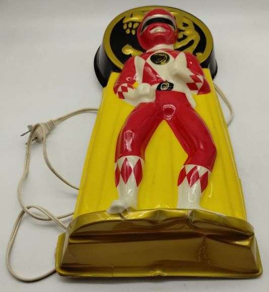 (GH) Mighty Morphine red power ranger 3d mold 18 inch 1990's wall light ...