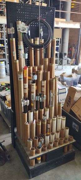 Steel Line Organizer w/ Various Steel Lines - Kraft Auction Service, LLC