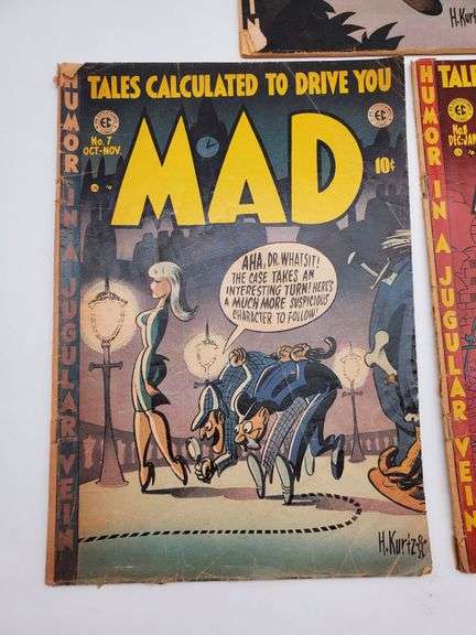 1953 Mad Comics 6,7,and 8 Golden Age EC Comic Books - Kraft Auction ...