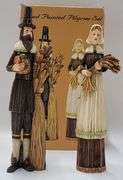 (AI) Harvest Time Hand Painted Pilgrim Set - Kraft Auction Service, LLC