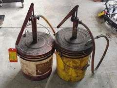 Hand-Operated Grease Pump Buckets - Kraft Auction Service, LLC