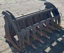 72in Heavy Duty Skid Steer Grapple Rake Attachment - Kraft Auction ...