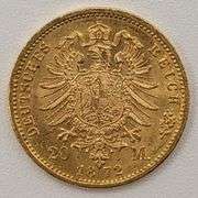 1872B German States Prussia 20 Mark Gold Coin - Kraft Auction Service, LLC
