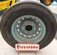 Vintage Firestone Tires Display Rack w/ Tire - Kraft Auction Service, LLC