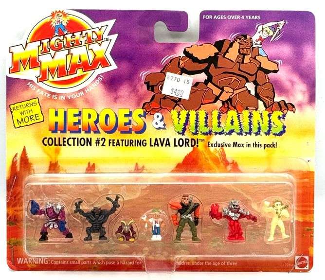1994 Mighty Max Heroes & Villains Roasts Lava Lord Mini Figurines ...