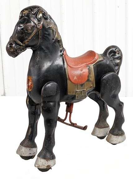 MOBO Black Bronco Ride On Horse - Kraft Auction Service, LLC