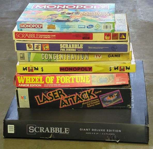 (K) Board Games. Kids and Adults. Giant Scrabble, Laser Attack, Wheel ...