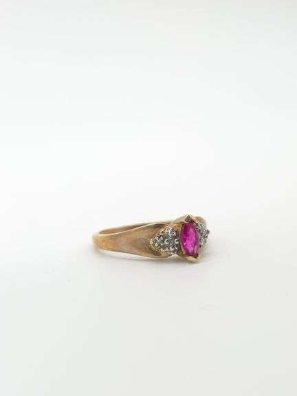 (TU) 10K Yellow Gold Ruby Ring - Kraft Auction Service, LLC