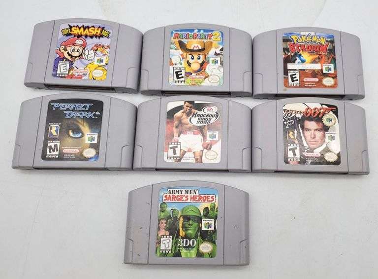 9 Nintendo 64 Video Games Cartridges including Pokémon Staduim, Super ...