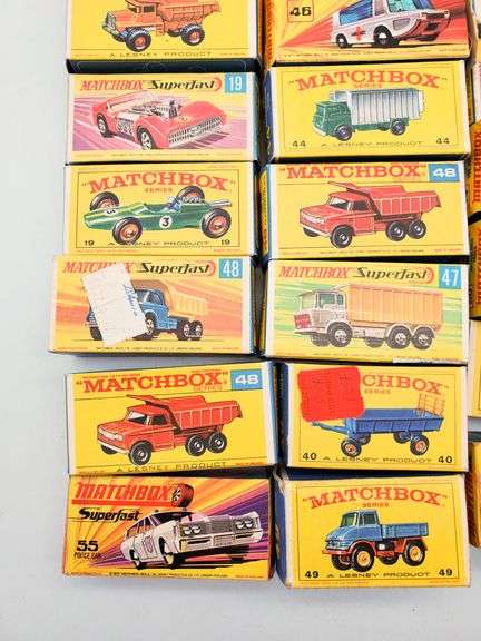 (67) Vintage Empty Matchbox Lesney Vehicle Boxes - Kraft Auction ...
