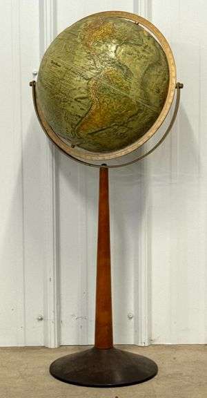 Vtg. Replogle 12in Diameter Globe, World Ocean Series - Kraft Auction Service, LLC