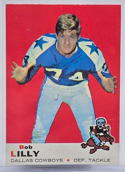 1969 Topps Football Bob Lilly Card #53 - Kraft Auction Service, LLC