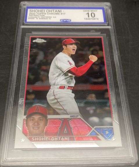 (S) Graded 2023 Shohei Ohtana Topps Chrome Refractor Baseball Card GEM ...