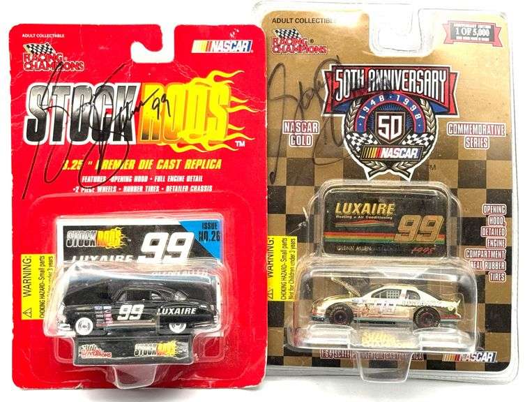 Autographed Racing Champions NASCAR 50th Anniversary & Stock Rods Die ...