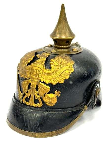 WW I Prussian/Saxonian M 1915 Infantry EM Pickelhaube Helmet - Kraft ...