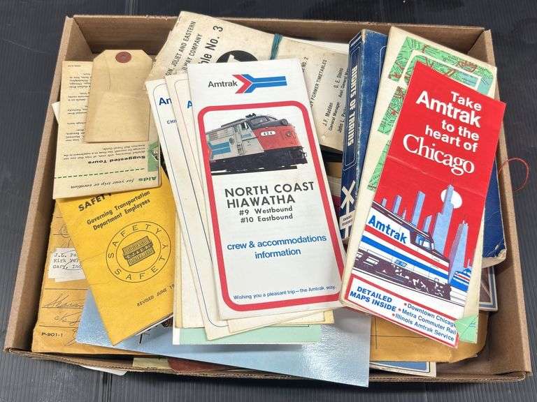 (AG) Vintage Railway Pamphlets and Time Tables - Kraft Auction Service, LLC