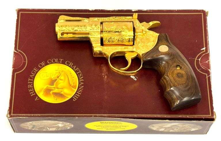 Jeffrey W. Flannery Engraved & 24K Gold Dip Colt Diamondback .38 Spl ...
