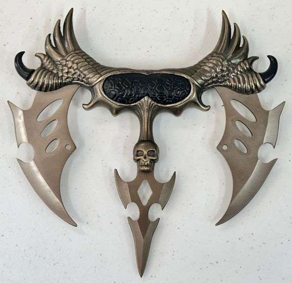 (AF) Triple Blade Steel Single Handed Fantasy Talon & Skull Dagger ...