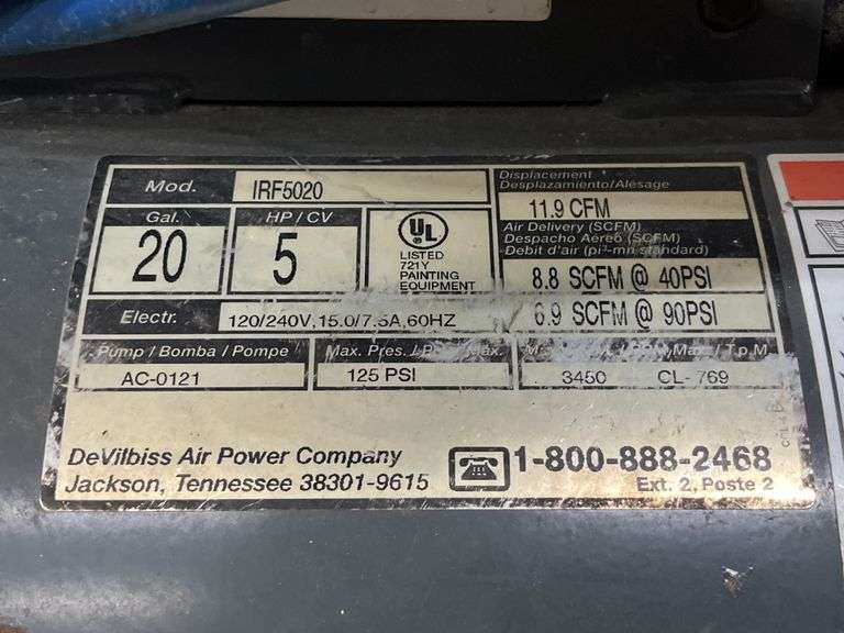 (Y) Air Pro 20 Gal Air Compressor - Kraft Auction Service, LLC