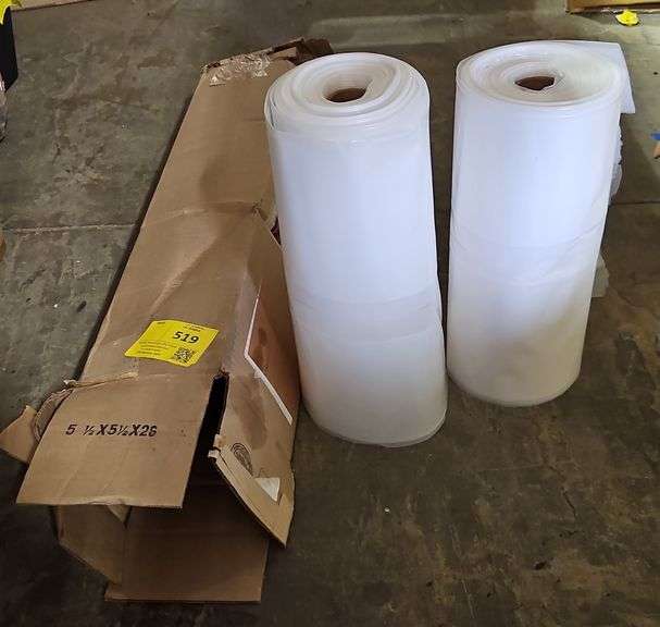 Box W/2 Roll's Of Clear Plastic Sheeting. - Kraft Auction Service, LLC