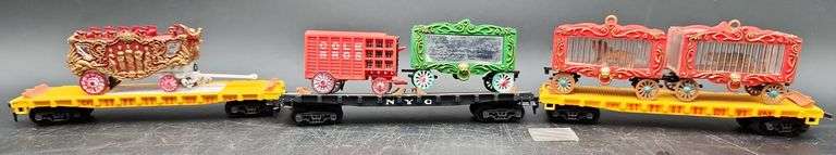 (G) HO Scale Model Train Cars With Circus Carts - Kraft Auction Service ...