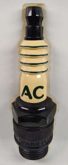 Large Vintage AC Spark Plugs 3D Vacuum Formed Spark Plug Advertising ...