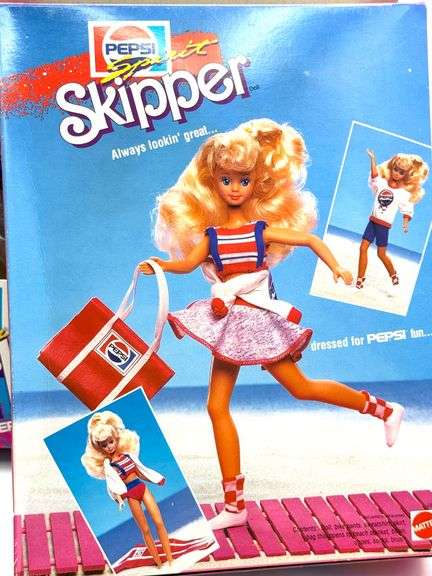Barbie 1989 Pepsi Spirit Skipper, 1989 Pepsi Spirit Barbie Doll - Kraft ...