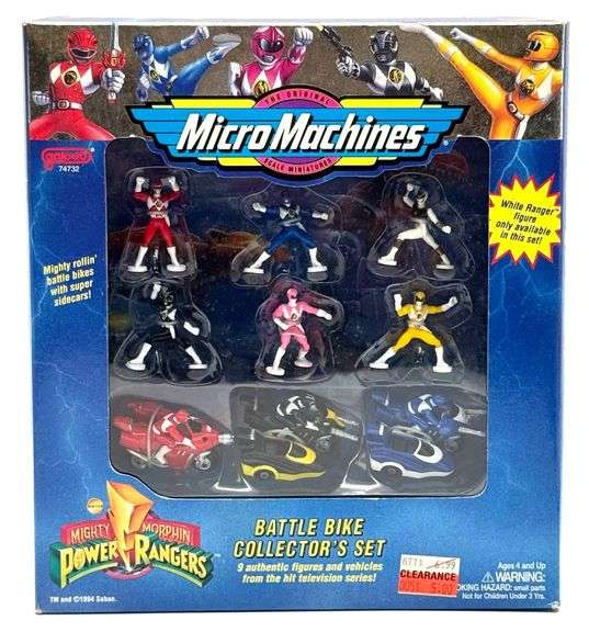 Micro Machines Mighty Morphin Power Rangers Battle Bike Collector's Set ...