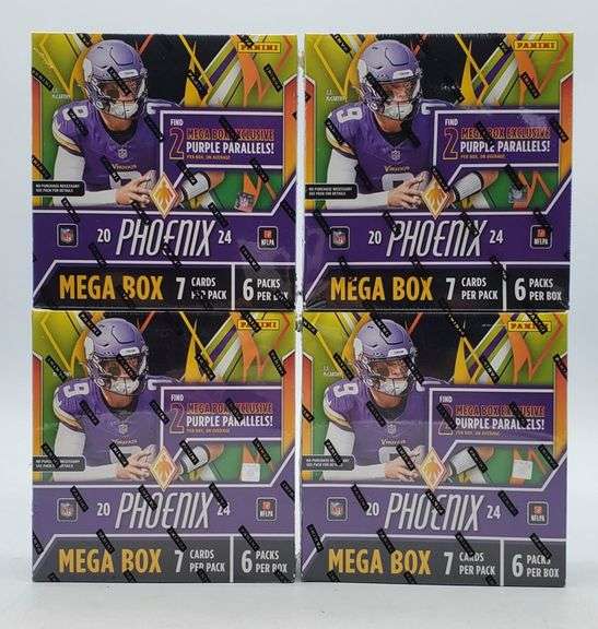 4 Sealed Panini 2024 Phoenix Football Mega Box Ultra Rare Color Blast ...